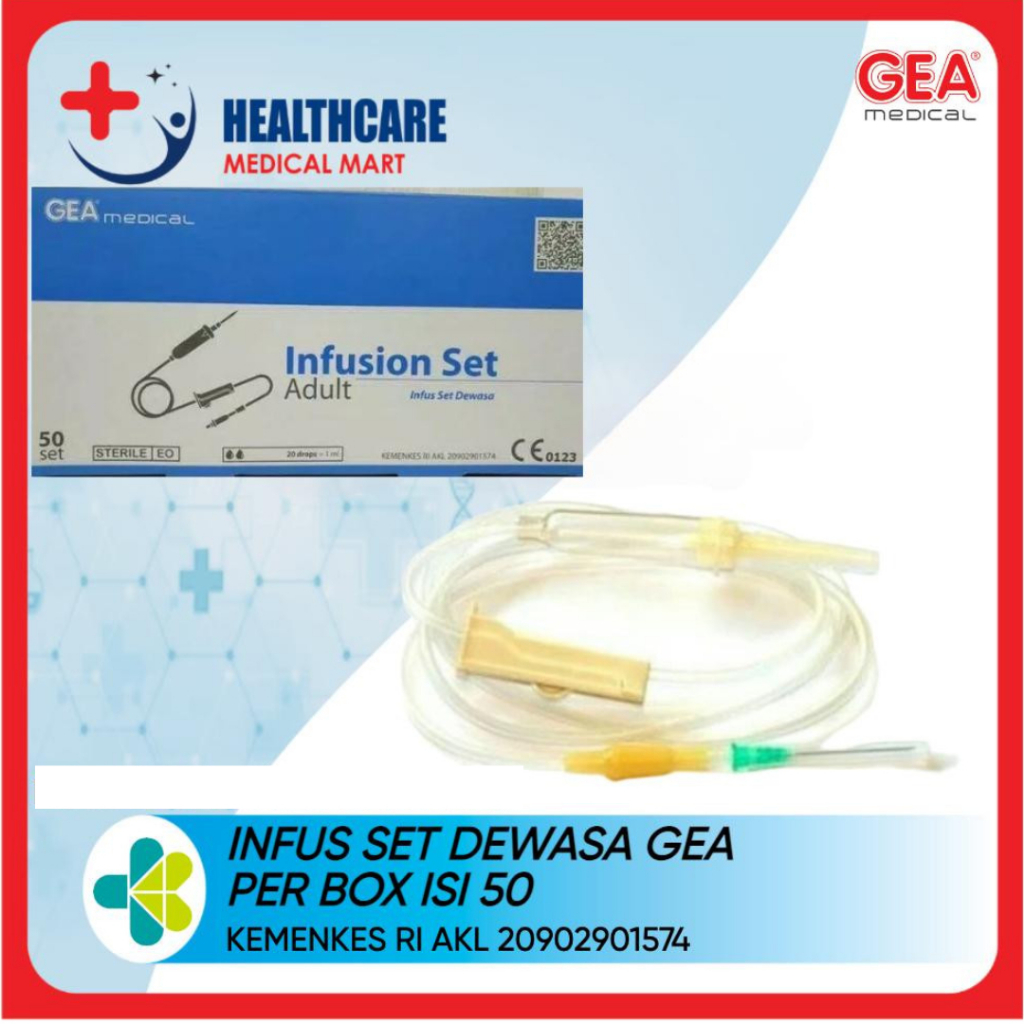 Jual INFUS SET Dewasa GEA Infuset Dewasa GEA Harga box isi 50 | Shopee ...