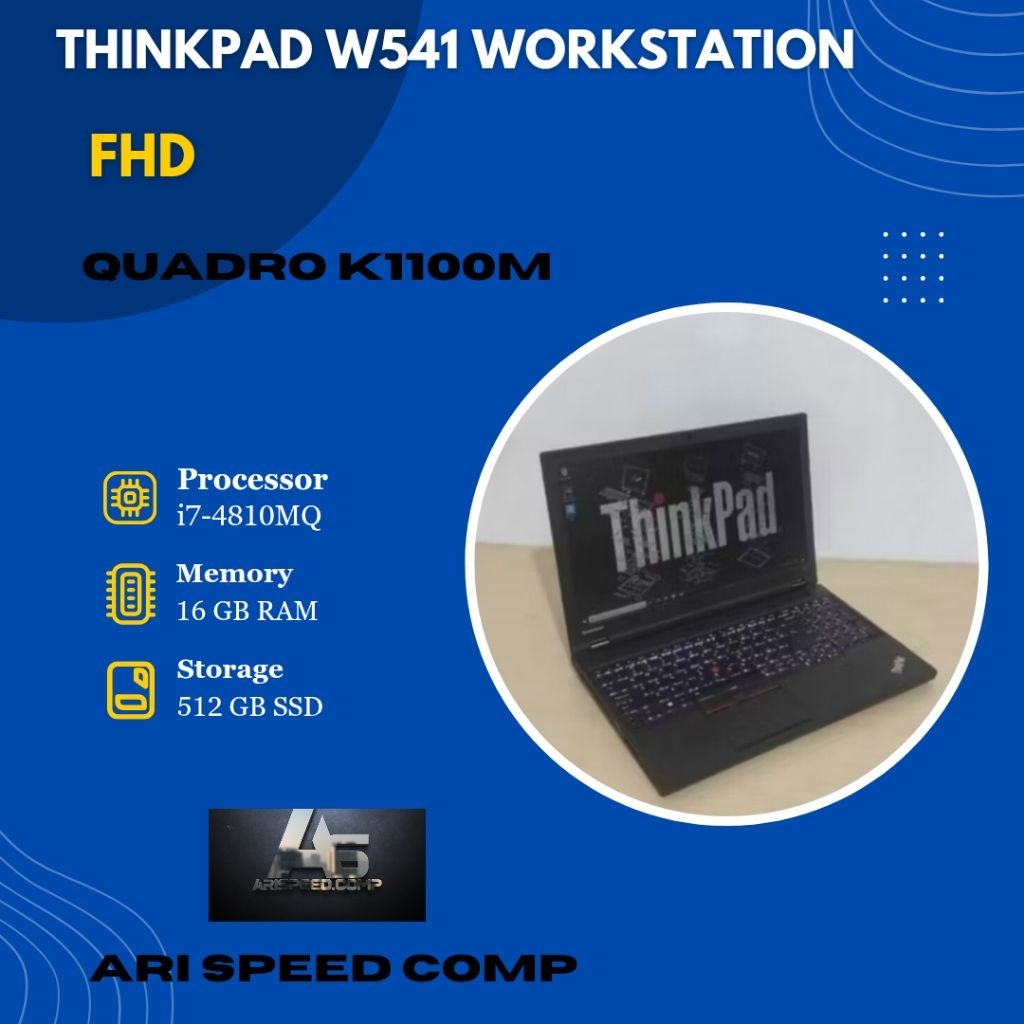 Jual THINKPAD W541 WORKSTATION i7-4810MQ/RAM 16GB/SSD 512GB/QUADRO ...