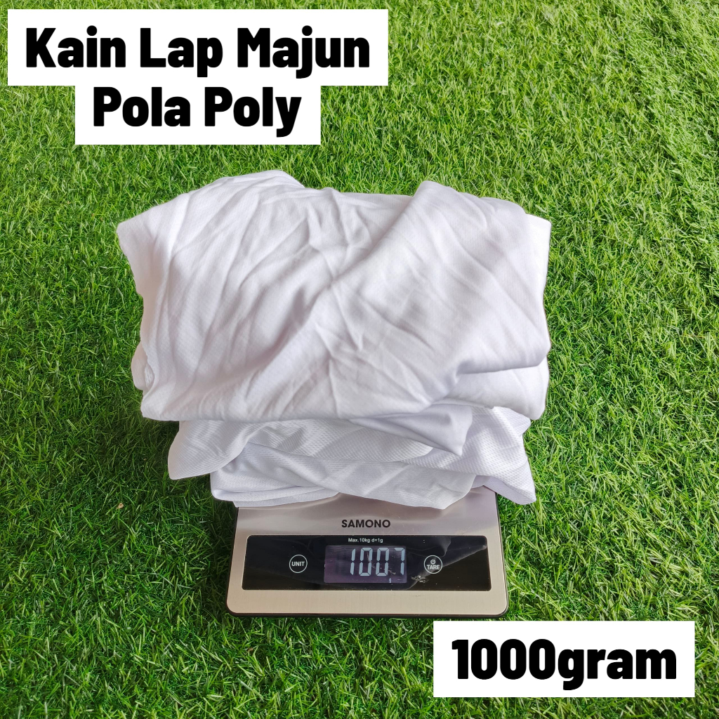 Jual KAIN LAP MAJUN PERCA POLA POLY WARNA PUTIH ISI 1KG | Shopee Indonesia