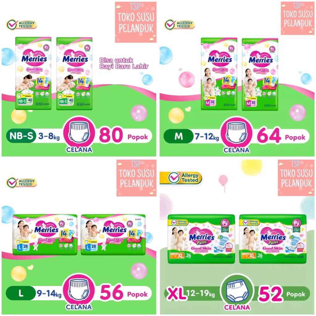 Jual (PAKET 2 BAL) Merries Pants NB-S40/M32/L28/XL26/XXL28 | Shopee ...