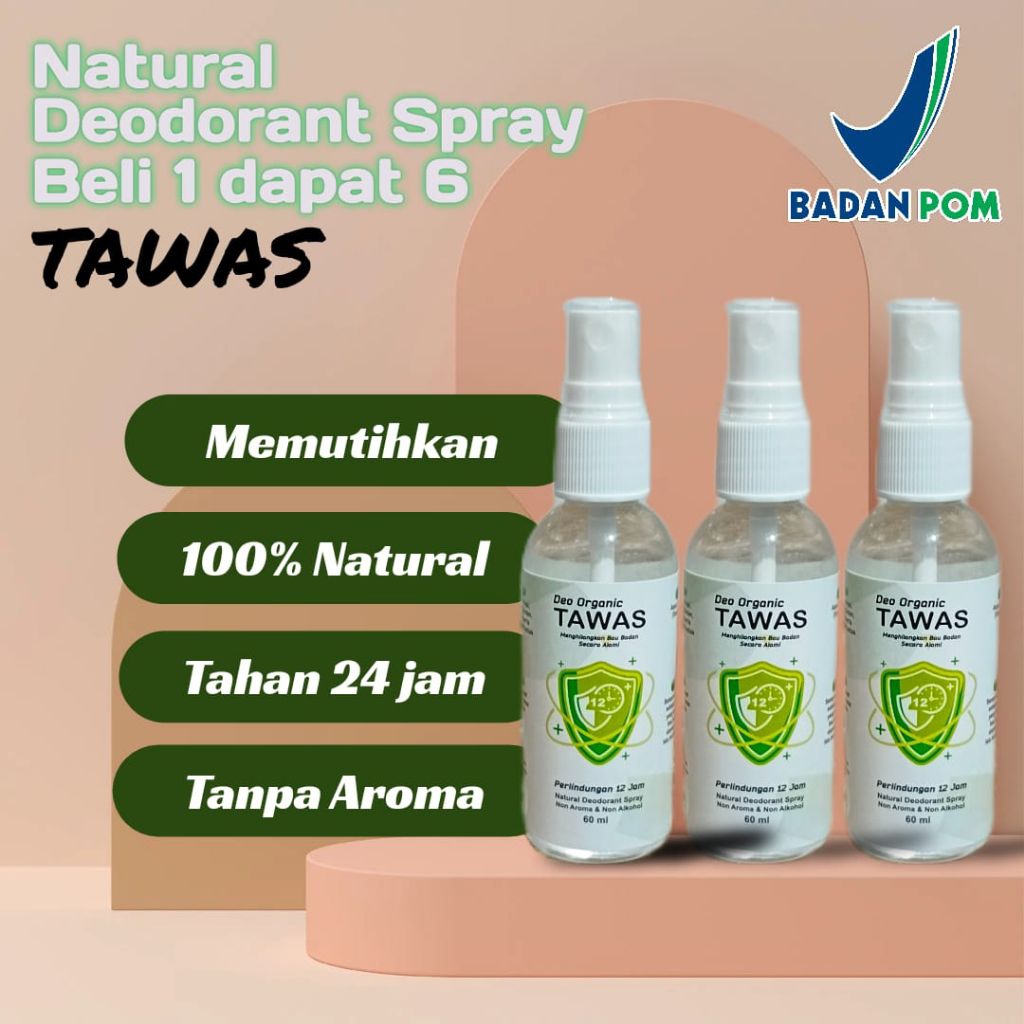 Jual "PROMO HARI INI" Paket isi 6 Natural Deodoran Tawas Spray Deo ...