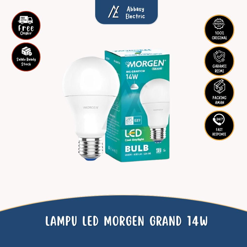 Jual MORGEN Lampu LED Bulb Grand 14W 14 WATT Putih 6500K Kuning 3000K ...