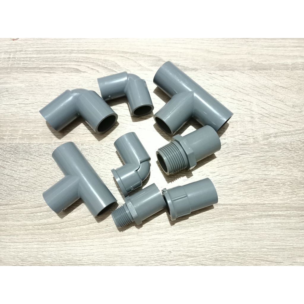 Jual Sok Knee Tee drat dalam drat luar sambungan PVC rucika 1/2" 3/4" 1 ...
