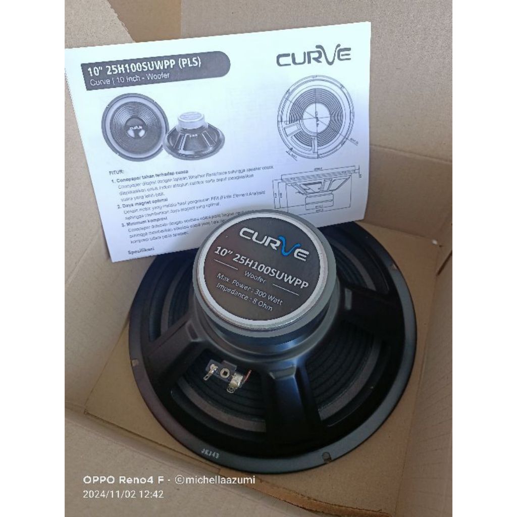 Jual SPEAKER CURVE 10 INC 1O"25H100SUWPP (PLS) SPEAKER CURVE WOOFER ...