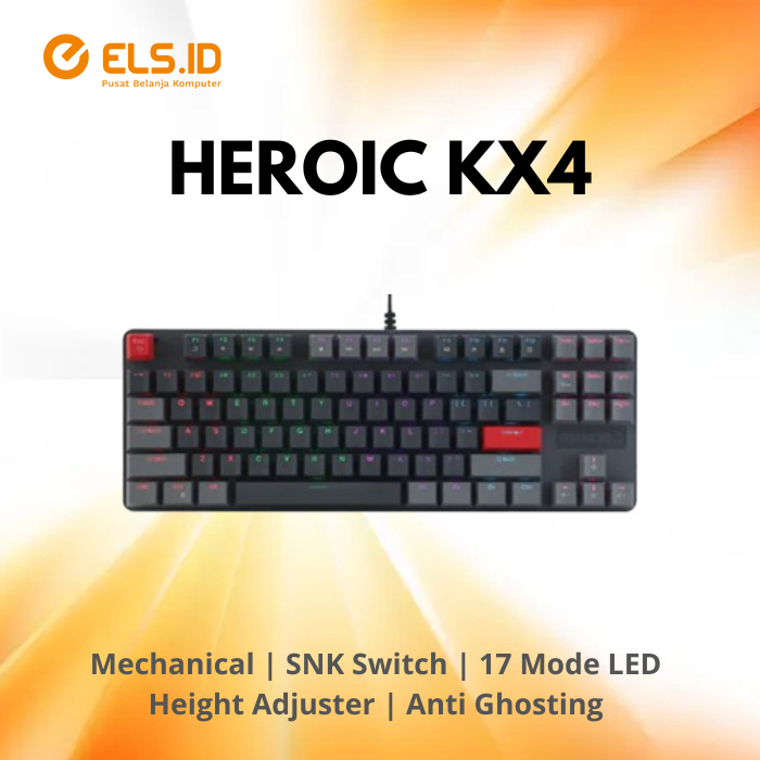 Jual Rexus Heroic KX4 Keyboard Mechanical 17 Mode LED | Shopee Indonesia