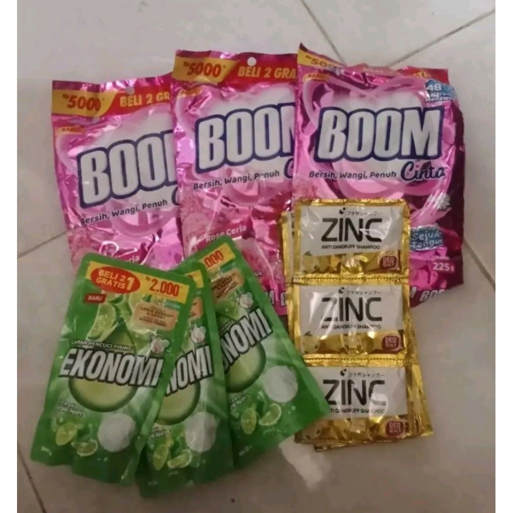 Jual Paket Hemat 3 Boom 3 Ekonomi 1 Renceng Shampo | Shopee Indonesia
