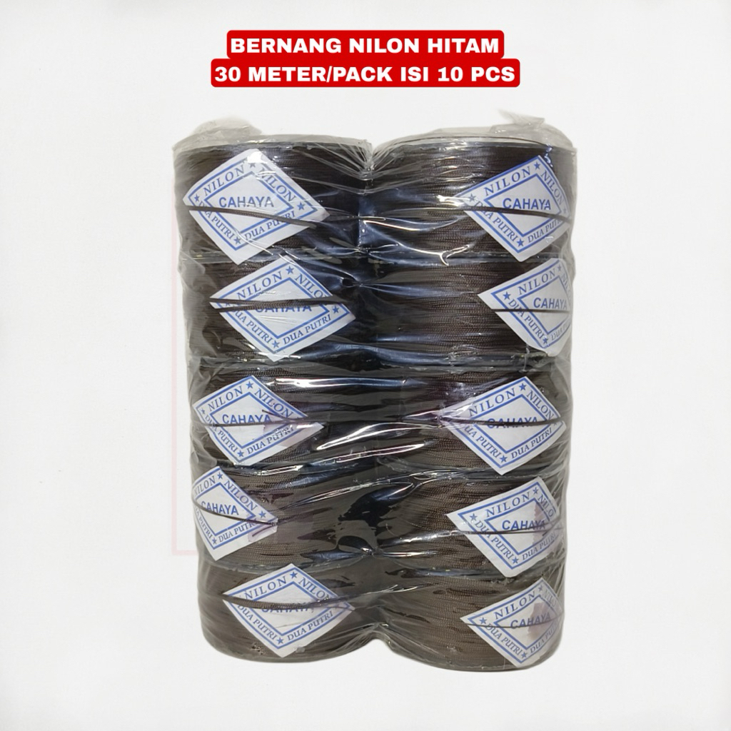 Jual Benang Nilon Hitam Satu Pack Isi 10pcs | Shopee Indonesia