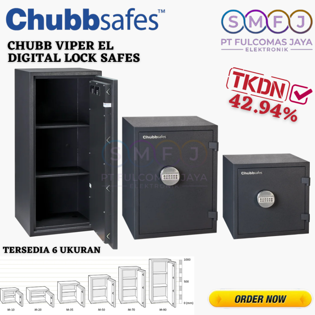 Jual Brankas Chubb Safes Chubb Viper EL Spartan Digital Anti Tahan Api ...