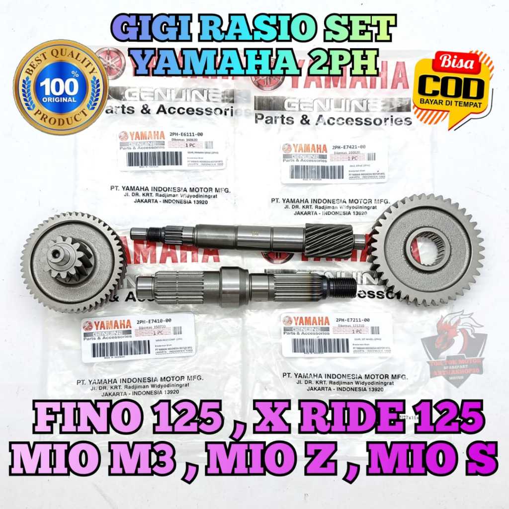 Jual Gigi Rasio Set 2ph Motor Yamaha Mio M3 , Mio Z , Mio S , Soul GT ...