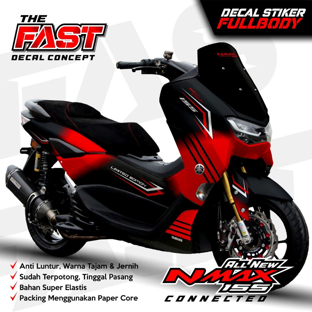 Jual TERBARU Decal Sticker Yamaha Nmax 155 New Fullbody RACING BUNGLON ...