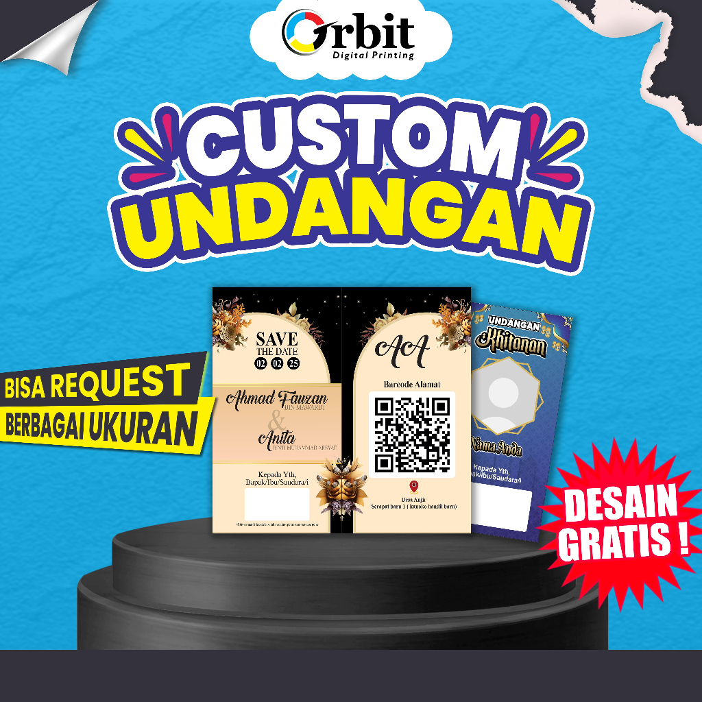Jual Undangan Custom/Undangan Pernikahan/Undangan Kawin/Undangan Acara ...