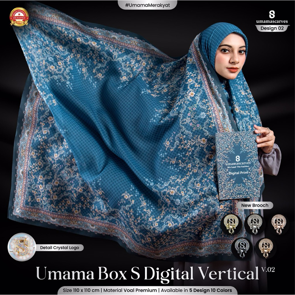 Jual Umamascarves Motif Box Premium Digital Print | Shopee Indonesia