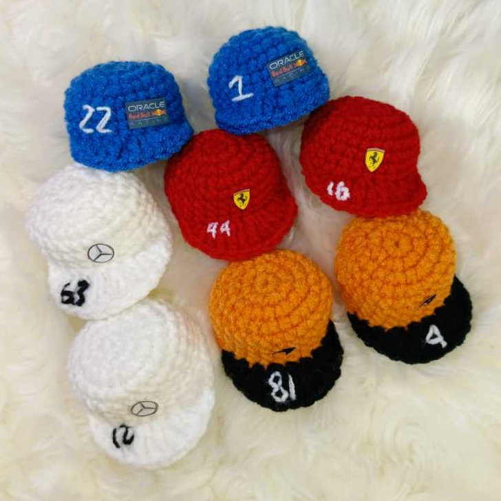 Jual Formula 1 merch hat crochet | F1 merch hat keychain | Gantungan ...