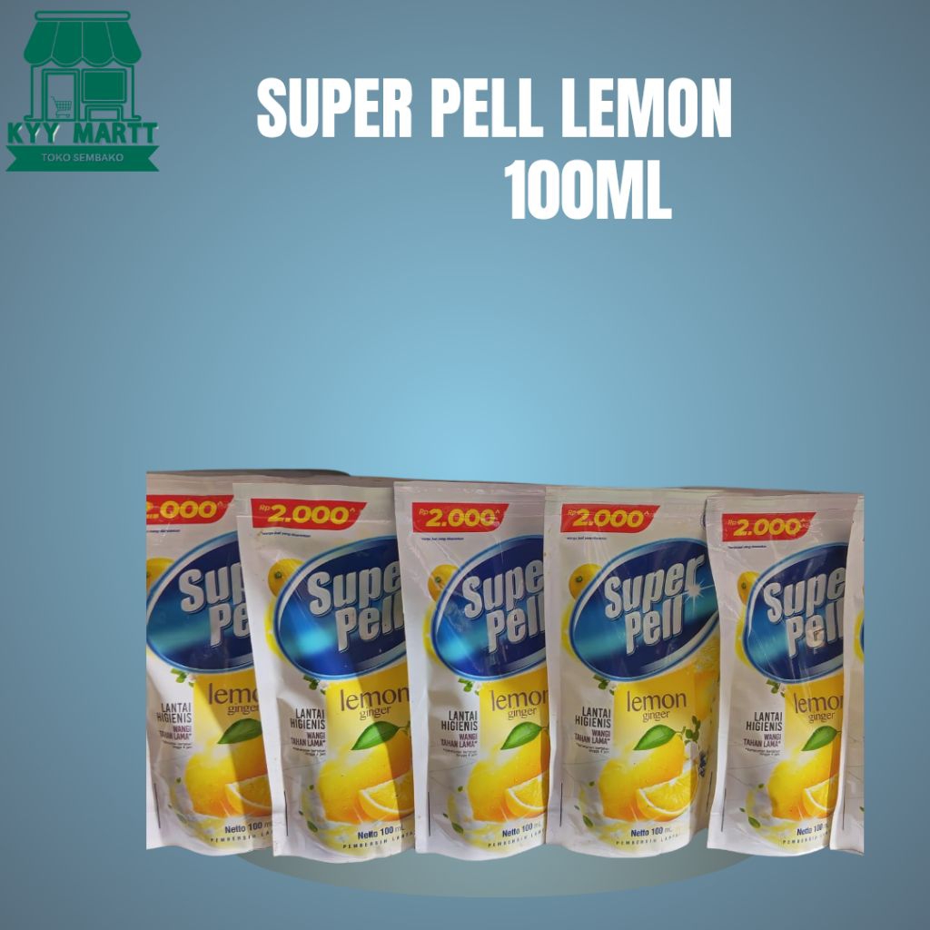 Jual Pembersih lantai Super pell Lemon 100ml | Shopee Indonesia