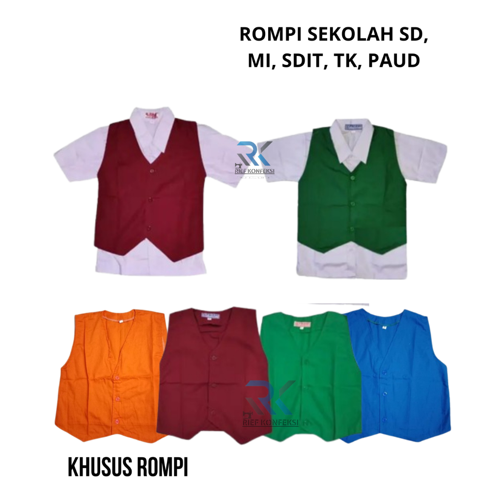 Jual ROMPI SEKOLAH ANAK LAKI-LAKI / PEREMPUAN | SD MI TK PAUD SDIT ...