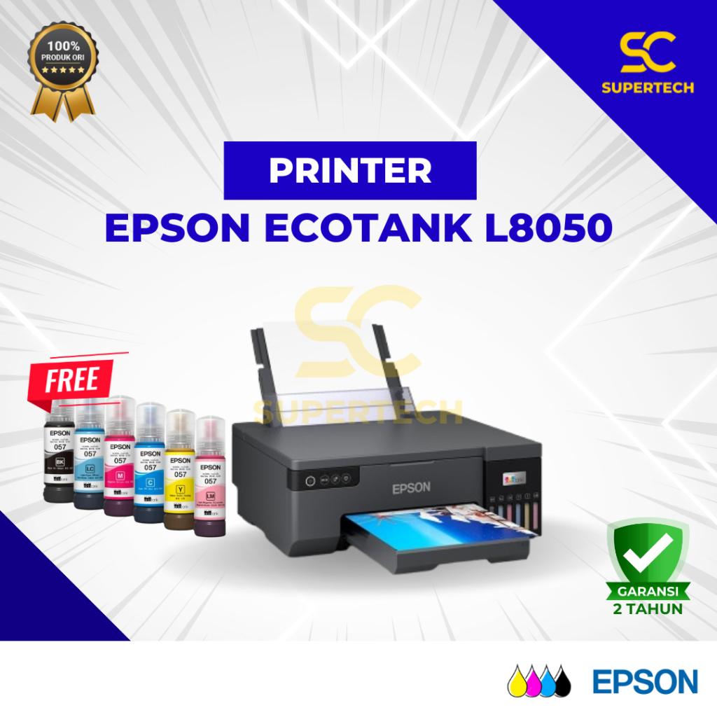 Jual PRINTER Epson EcoTank L8050 Ink Tank A4 photo printing, PVC ID ...