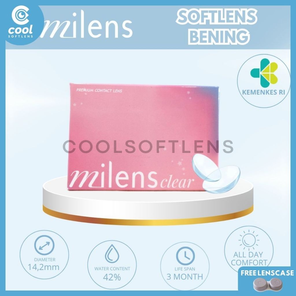 Jual Softlens MILENS CLEAR 14,2 MM 3 Bulanan Minus (-0,50 S/D -10,00 ...