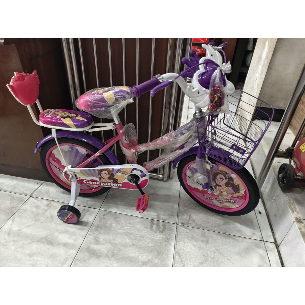 Jual SEPEDA MINI 16 GENERATION + BONCENGAN + RODA BANTU + KERANJANG ...