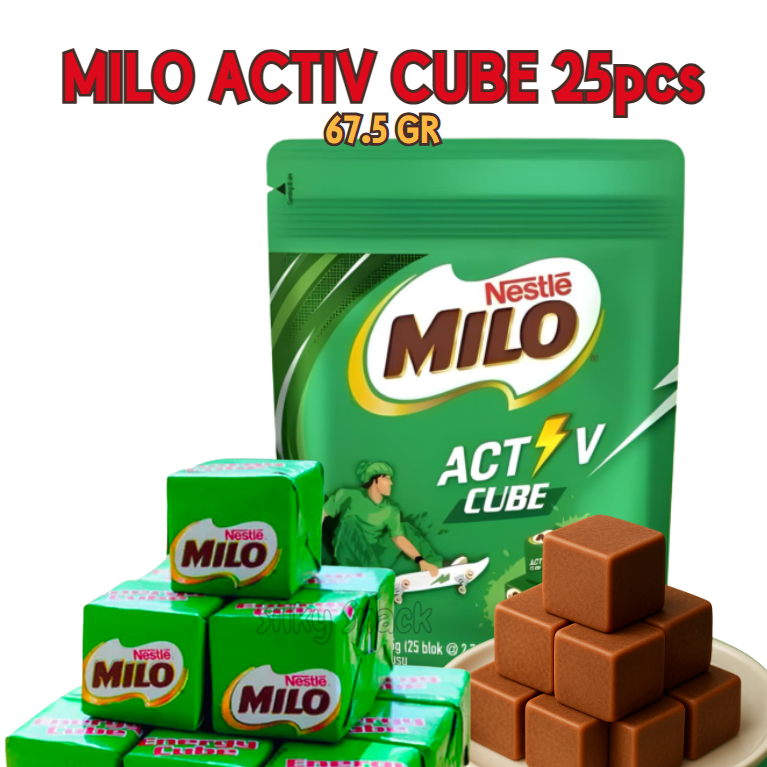 Jual Nestle MILO Activ Cube / Milo CUBE / Snack Milo Cube | Shopee ...