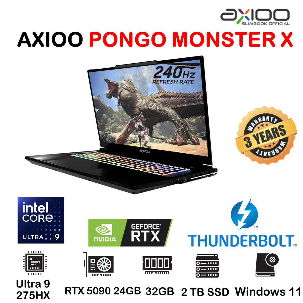 Jual LAPTOP AXIOO PONGO MONSTER X Ultra 9 32GB 2TB SSD RTX 5090 24GB ...