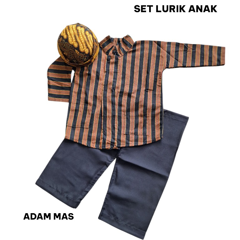 Jual Setelan Surjan Lurik Anak || Baju Tradisional Anak || Surjan Lurik ...