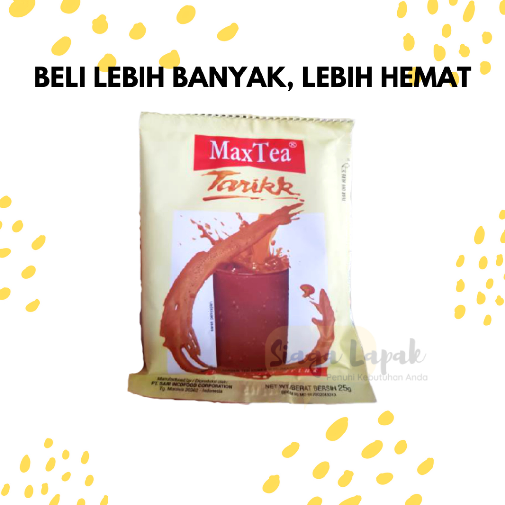 Jual Max Tea Tarik ECERAN 1 SACHET Teh Krimer Gula Susu [BELI BANYAK ...