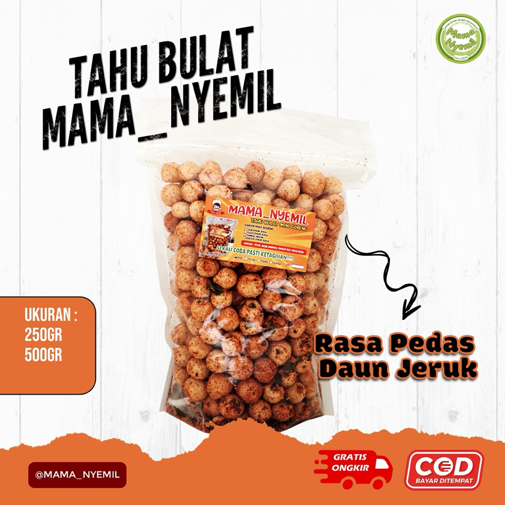 Jual Tahu Bulat Crispy Pedas Daun Jeruk 500gr, Camilan Tahu Bulat ...