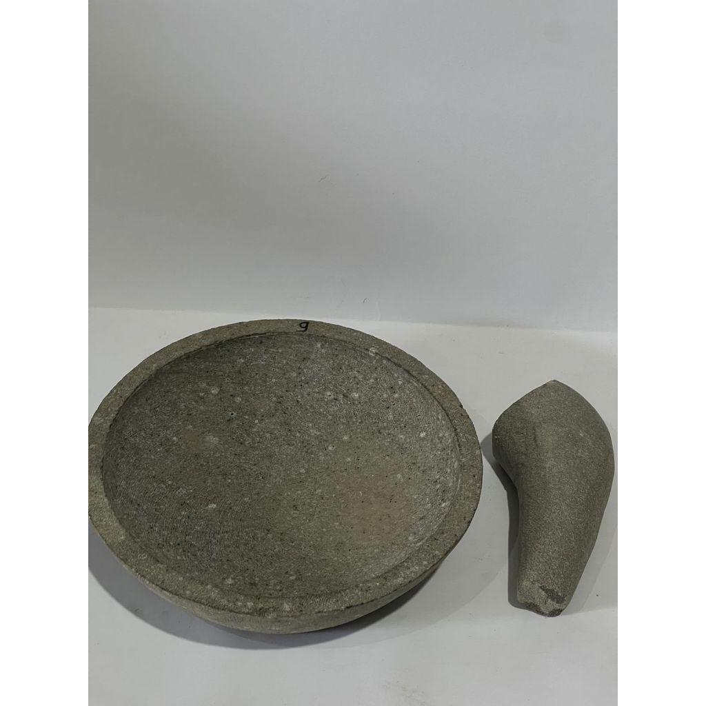 Jual Cobek Batu + Uluk Cobek Batu Diameter 9" Inch Original Batu ( ASLI ...