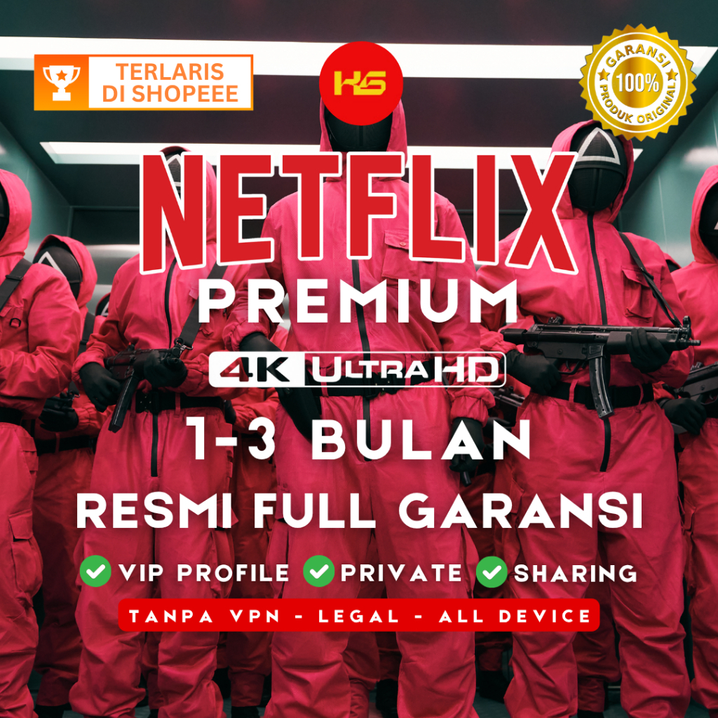 Jual NETFLIX MURAH 1-3 BULAN PREMIUM 4K UHD FULLGARANSI #37 | Shopee Indonesia