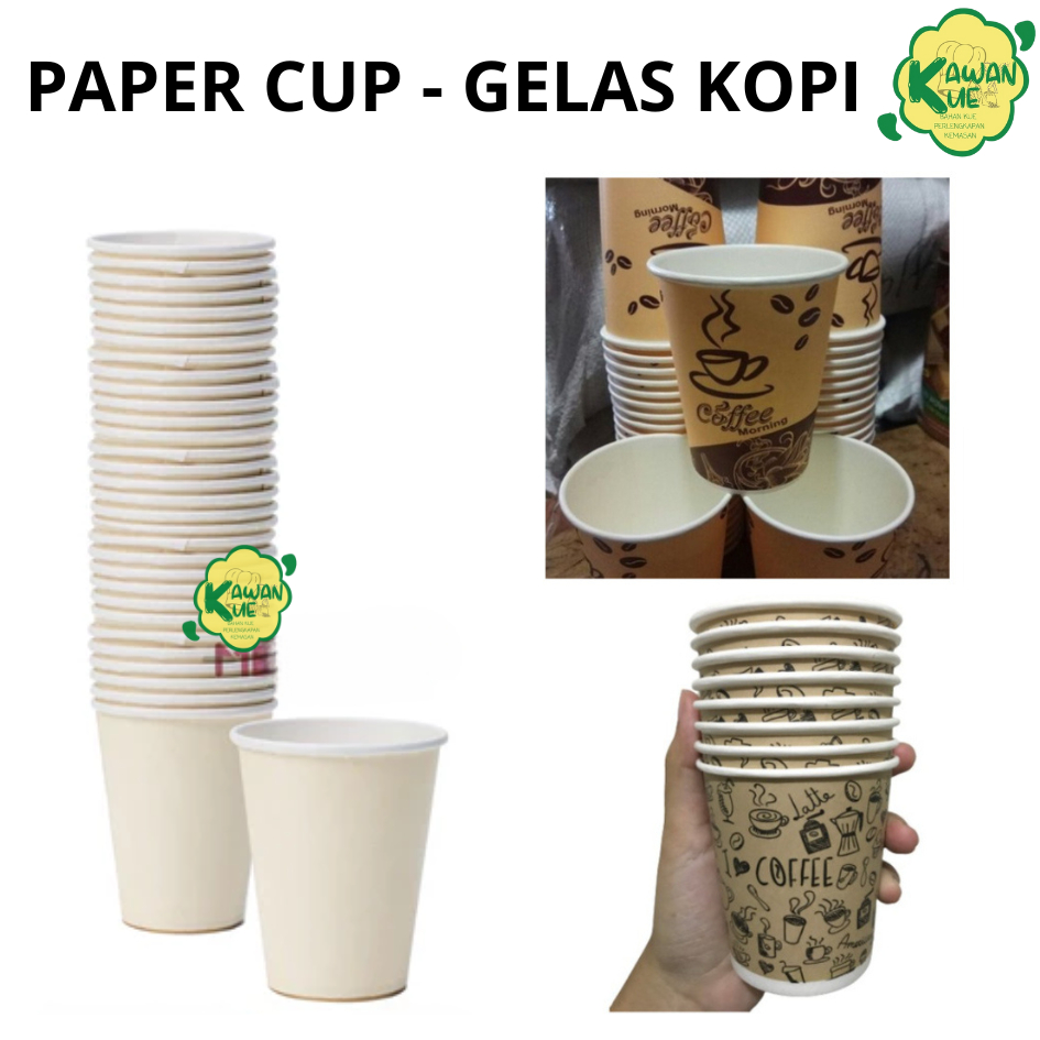 Jual Paper Cup Coffe - Tutup Gelas Kopi - Gelas Kopi Kertas - Gelas Motif - Gelas Kopi Polos ...