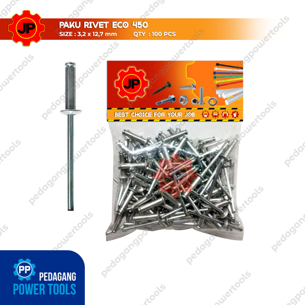 Jual JP 450 PAKU RIVET 3.2 X 12.7 MM 450 BLIND RIPET RIFET TEMBAK ...