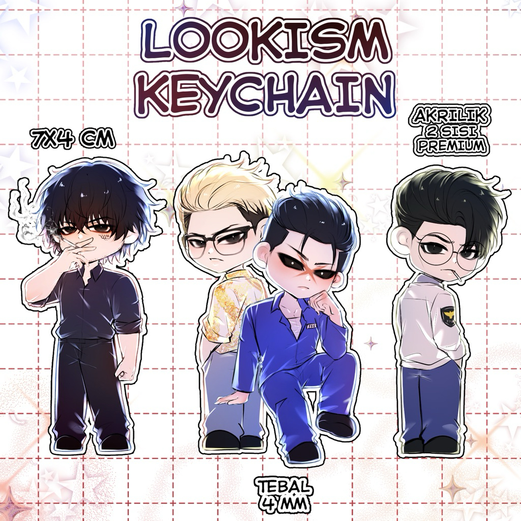 Jual Gantungan Kunci Anime Manhwa lookism | keychain Akrilik 2 Sisi ...