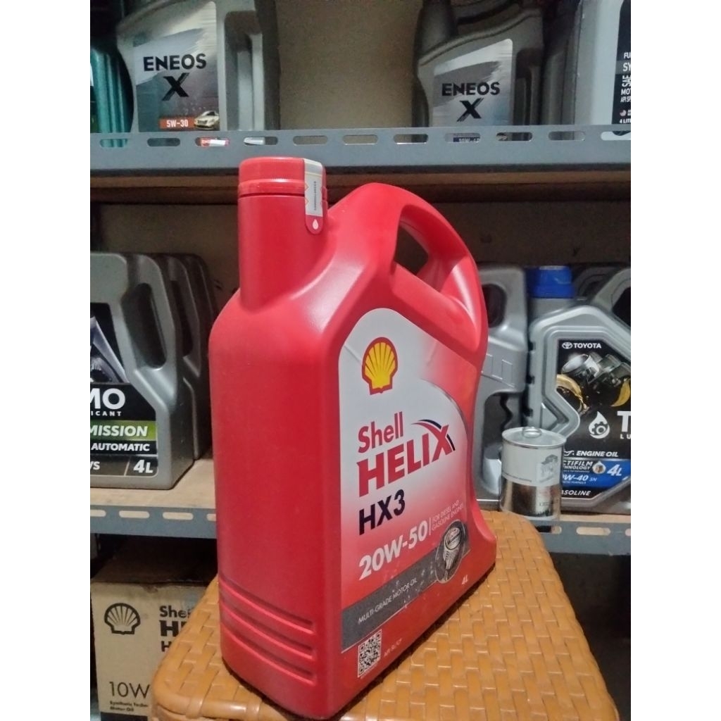 Jual Oli shell helix HX3 SAE 20w-50 4L original | Shopee Indonesia