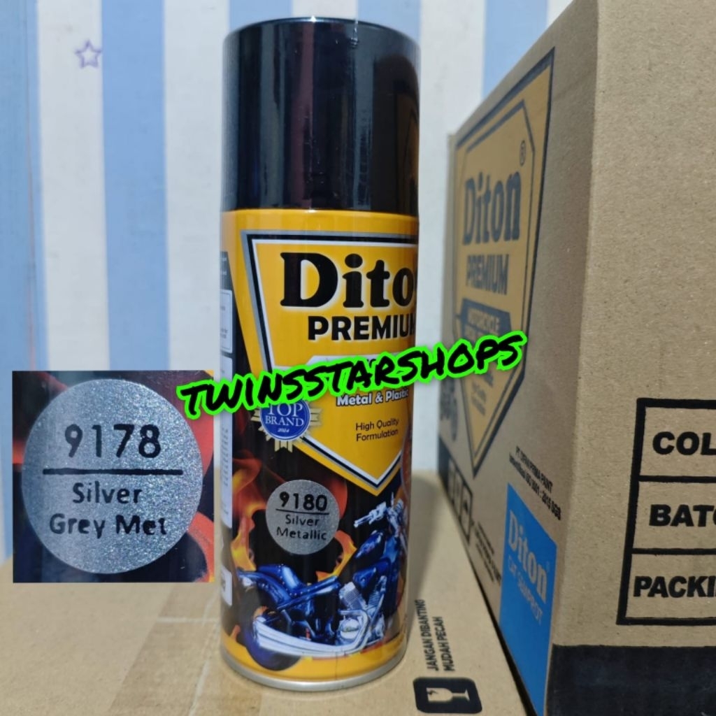 Jual Pilok Pylox Cat Diton Premium Silver Grey Metalic 9178 Metalik ...