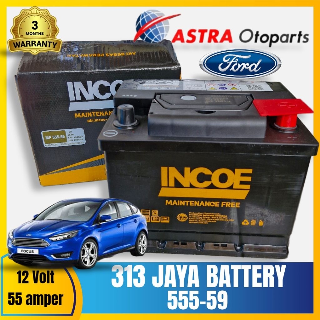 Jual AKI INCOE MF 555-59 FORD FOCUS , FIESTA (AKI DIN LN2 MF) | Shopee ...