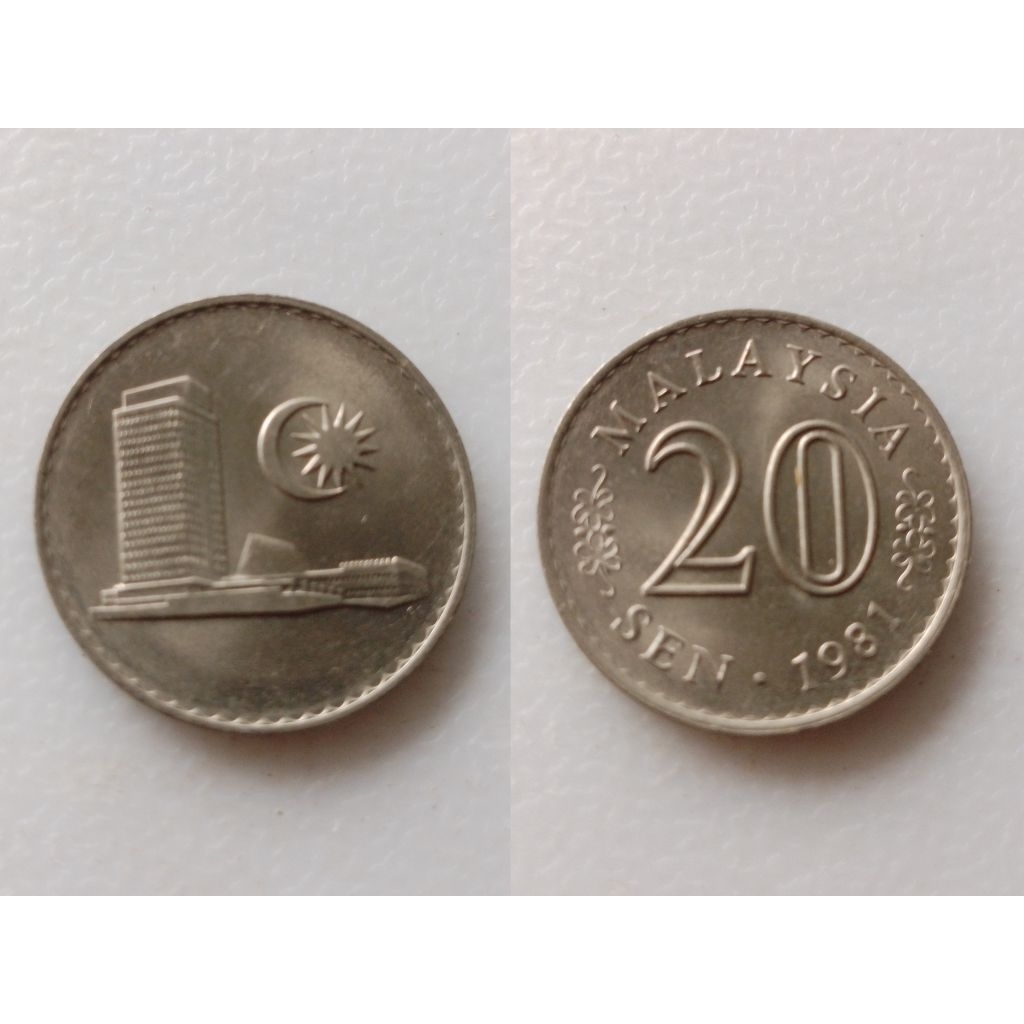 Jual COIN ASLI NEGARA MALAYSIA 20 SEN ( TAHUN 1981 ) | Shopee Indonesia