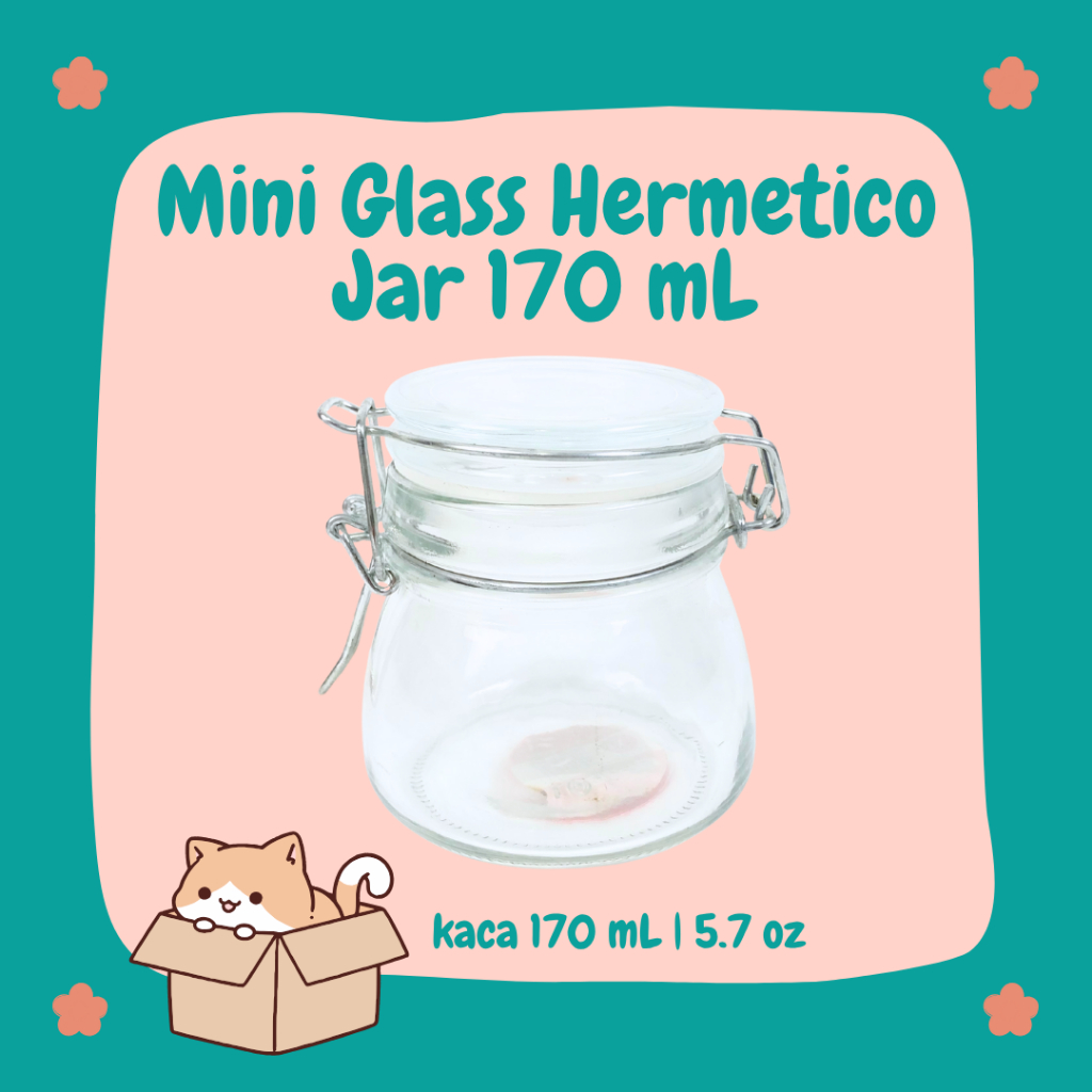 Jual Hermetico Mini Jar 150 mL | Toples Kaca Tutup Kait | Tempat Bumbu ...