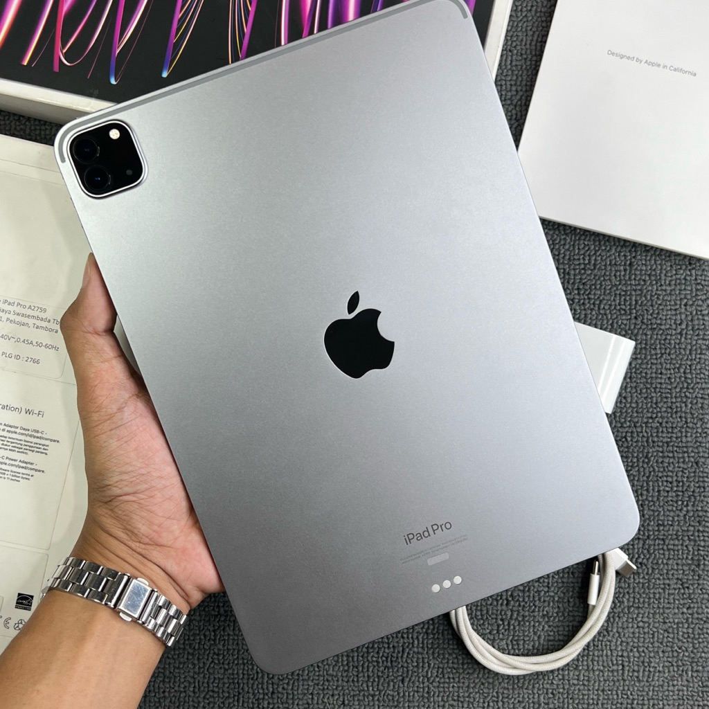 Jual Ipad Pro M2 256GB fullset original resmi ibox wifi | Shopee Indonesia