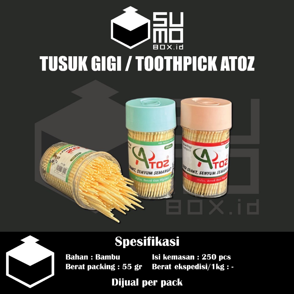 Jual Tusuk Gigi Kayu Bambu POT isi 250pcs / Tusuk Gigi Botol Premium ...
