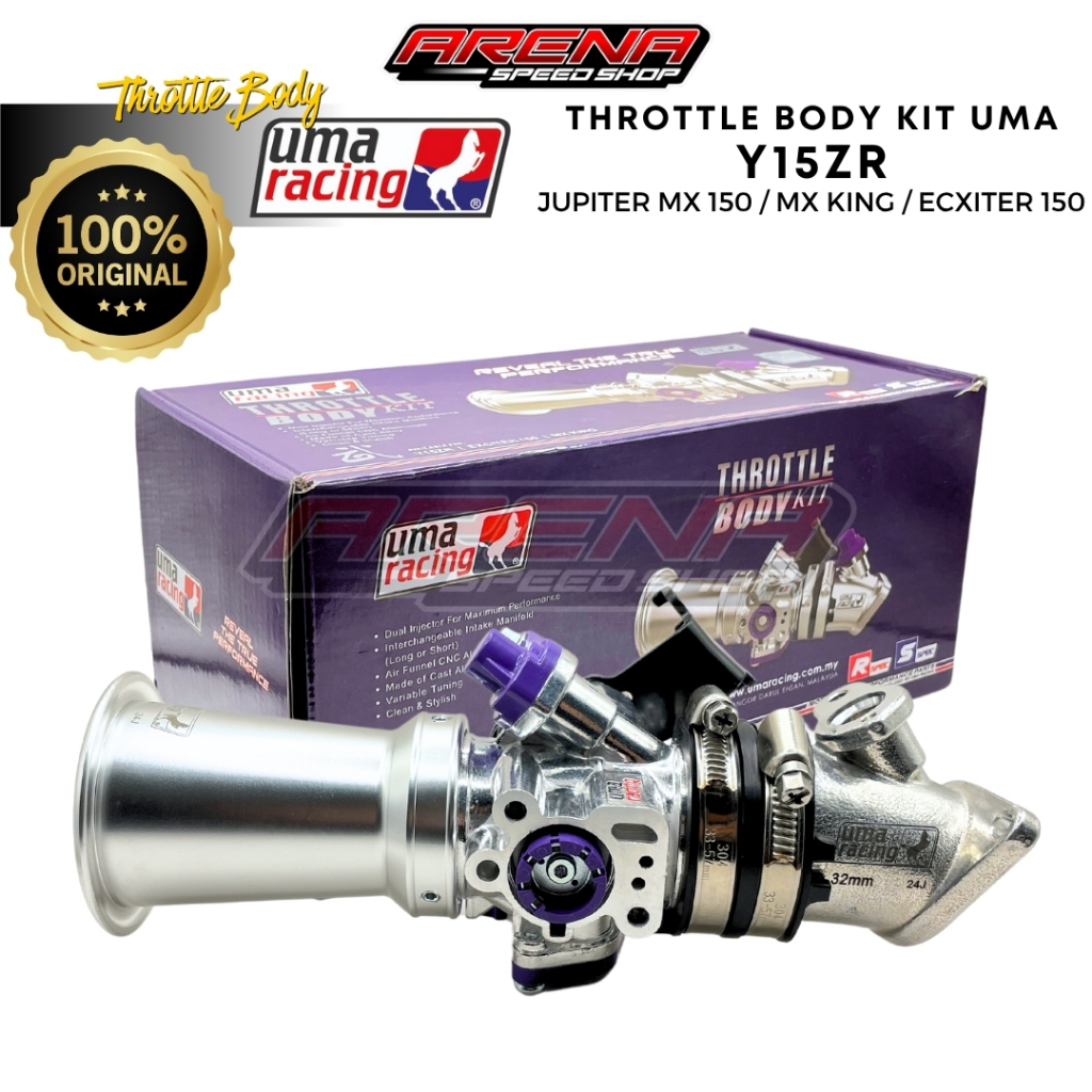 Jual UMA Racing Throttle Body Kit Y15ZR - TB MX King + Velocity Intake ...