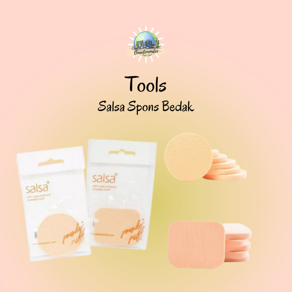 Jual [1 PC] SALSA Sponge Bedak Bulat & Persegi | Puff Spons | Spons ...