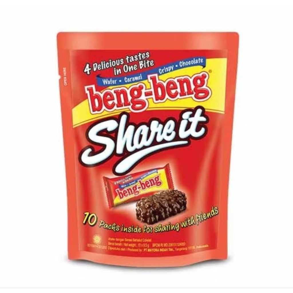 Jual beng beng share it pouch 80 gram isi 10 bungkus @8 gr | beng beng wafer | wafer cokelat ...