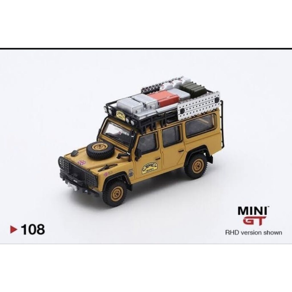 Jual Mini GT 108 Land Rover Defender 110 Camel Trophy Winner Team UK ...