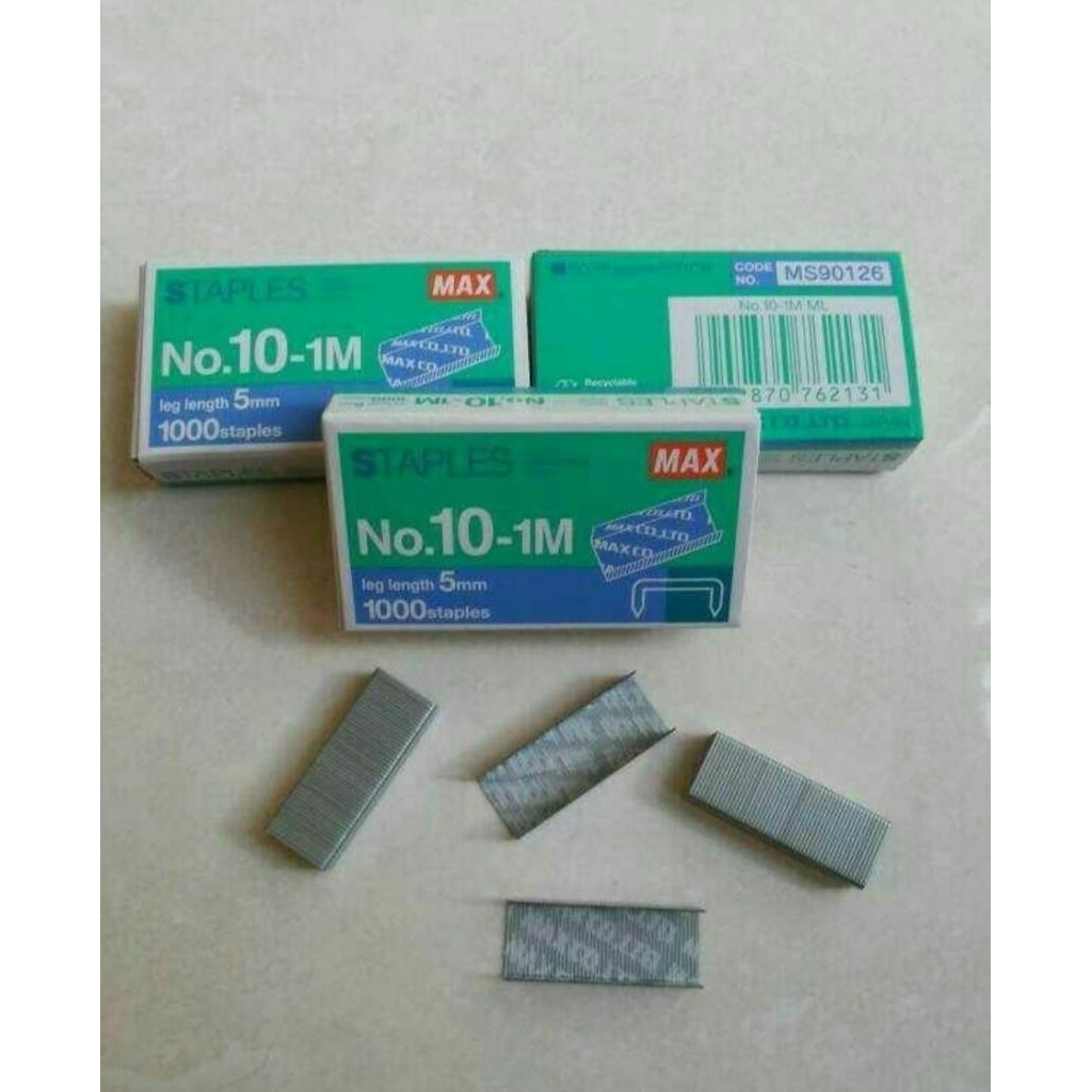 Jual MAX Staples isi staples no 10-1M / Staples no 3-1M - Pack isi 20 ...