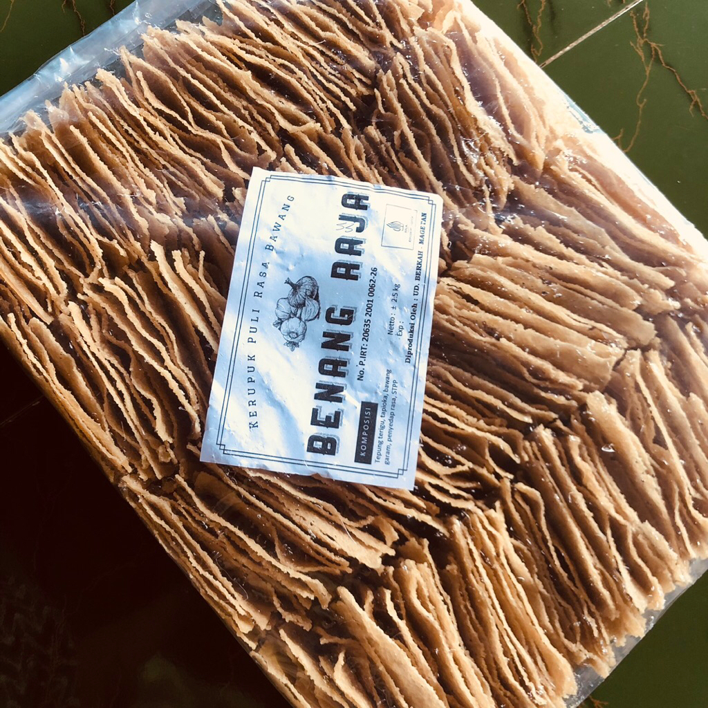Jual kerupuk puli/kerupuk gendar/kerupuk lempeng benang raja 1kg 1/2kg ...