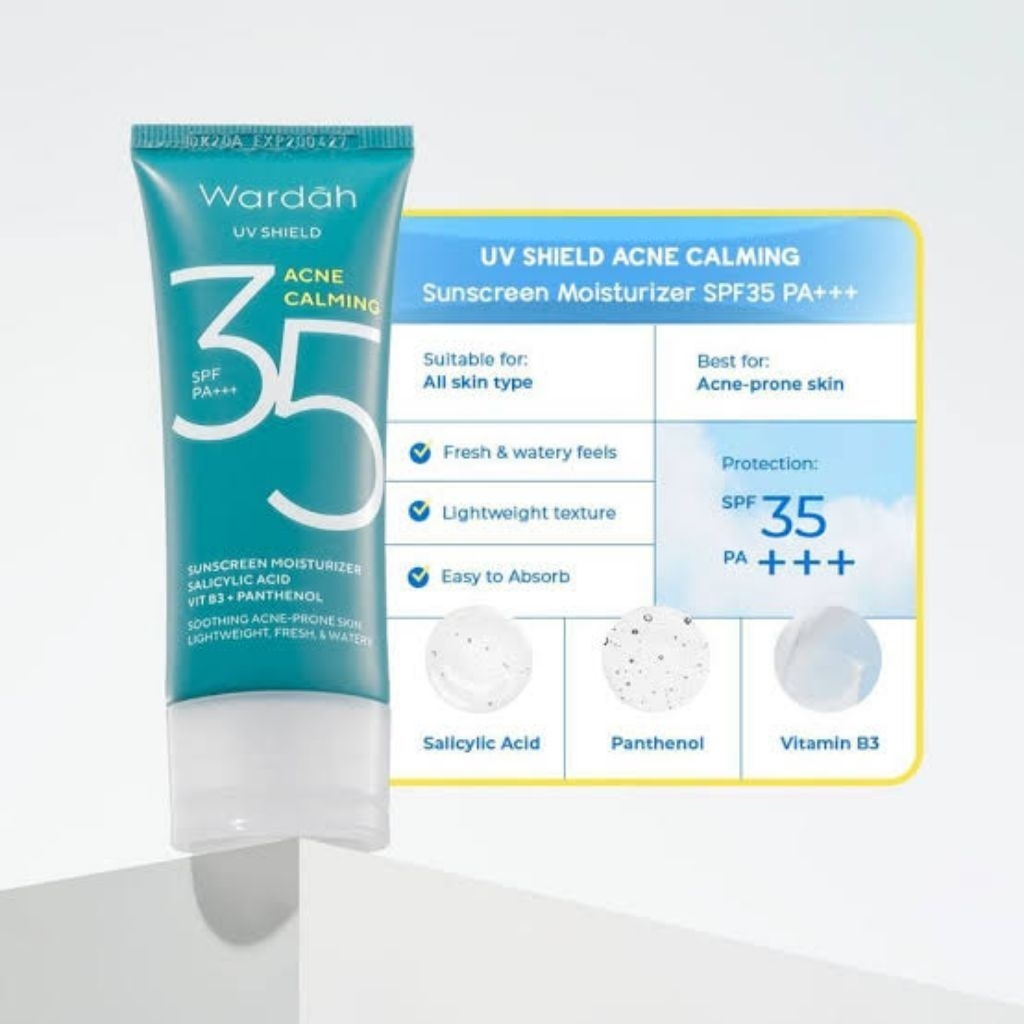 Jual Wardah UV Shield Acne Calming Sunscreen SPF 50 PA++++ | Untuk ...