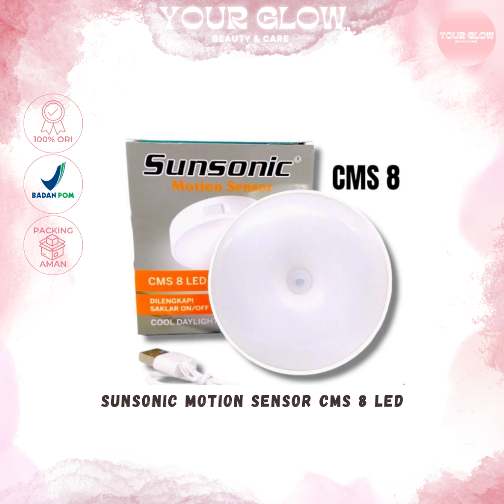 Jual Sunsonic Motion Sensor CMS 8 LED | Lampu dengan Sensor Otomatis ...