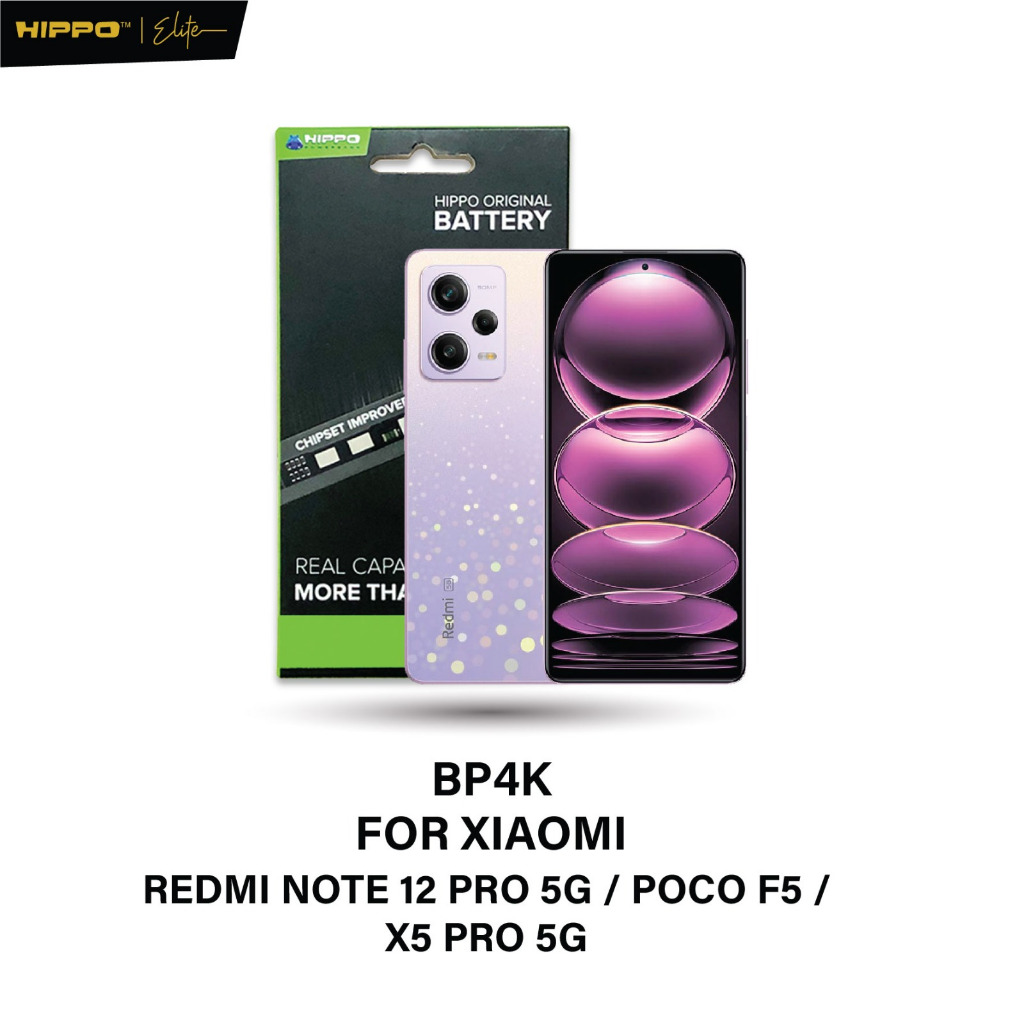 Jual Hippo Baterai Xiaomi BP4K Redmi Note 12 Pro 5G / POCO F5 / X5 PRO ...