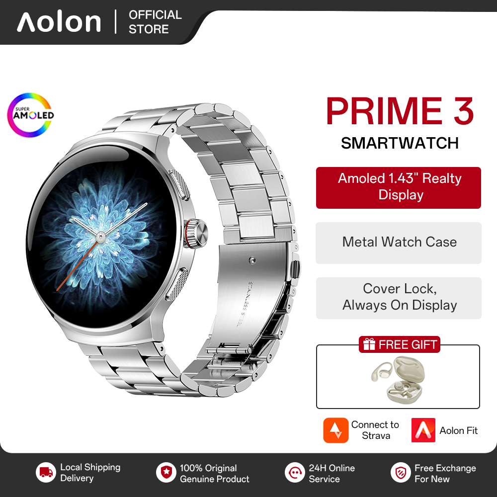 Jual Aolon Prime 3 Smartwatch Original Amoled AOD Metal logam Kompass ...