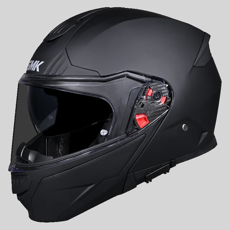 Jual Helm Modular SMK GULLWING MA200 Black Matt Polos Double Visor ...